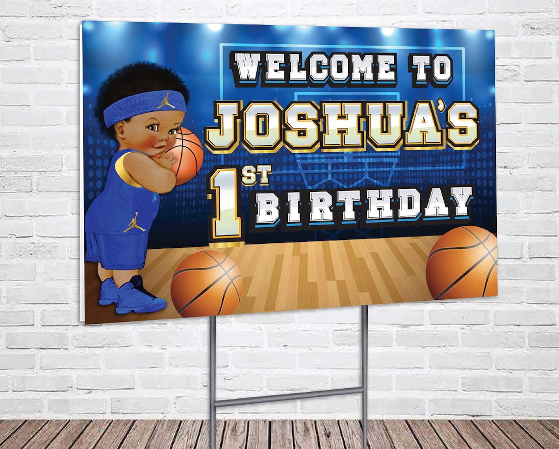 Baby Basketball Birthday Yard Sign Basketball Baby Shower - Etsy