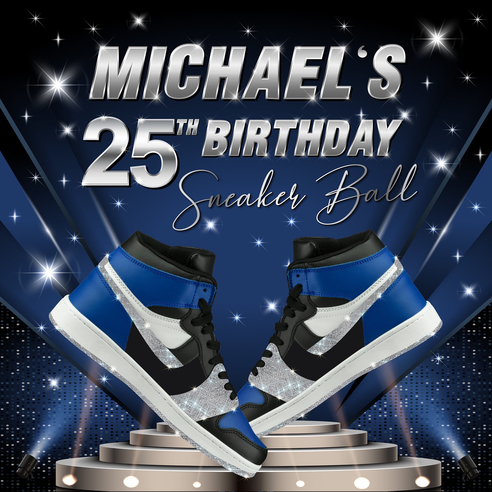 Sneaker Ball Birthday Backdrop - Etsy