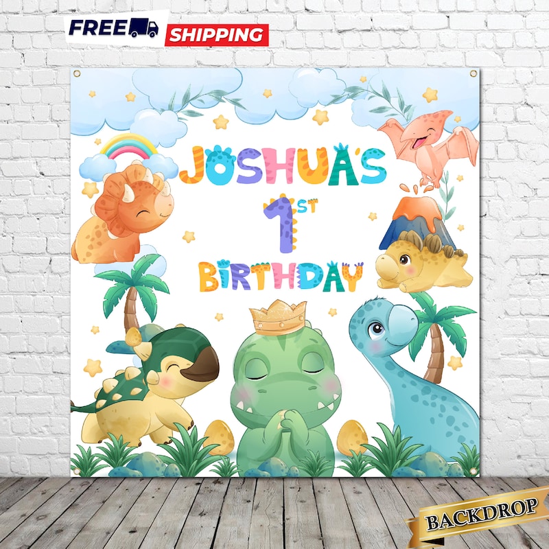 Dinosaur Backdrop - Etsy