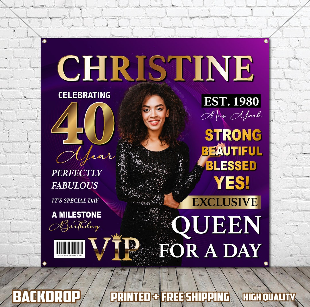 Magazine Photo Cover Birthday Backdrop - Etsy