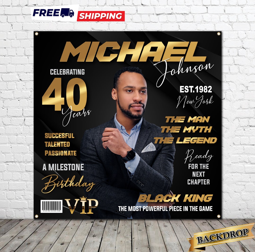 Magazine Cover Photo Birthday Backdrop - Etsy