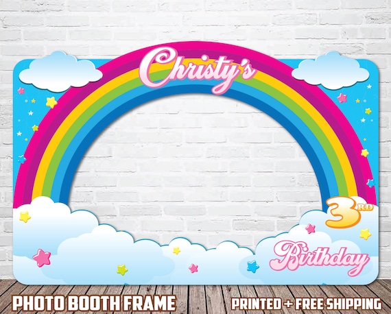 Rainbow Photo Booth Frame Rainbow Decoration High Quality - Etsy