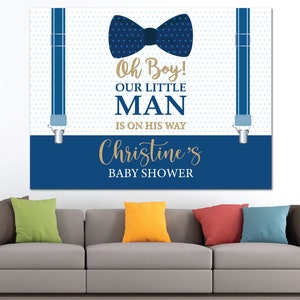 Little Man Baby Shower Backdrop - Etsy