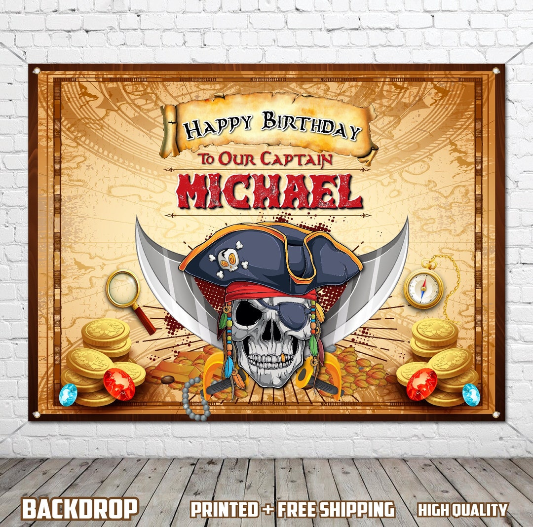 Pirate Birthday Backdrop - Etsy