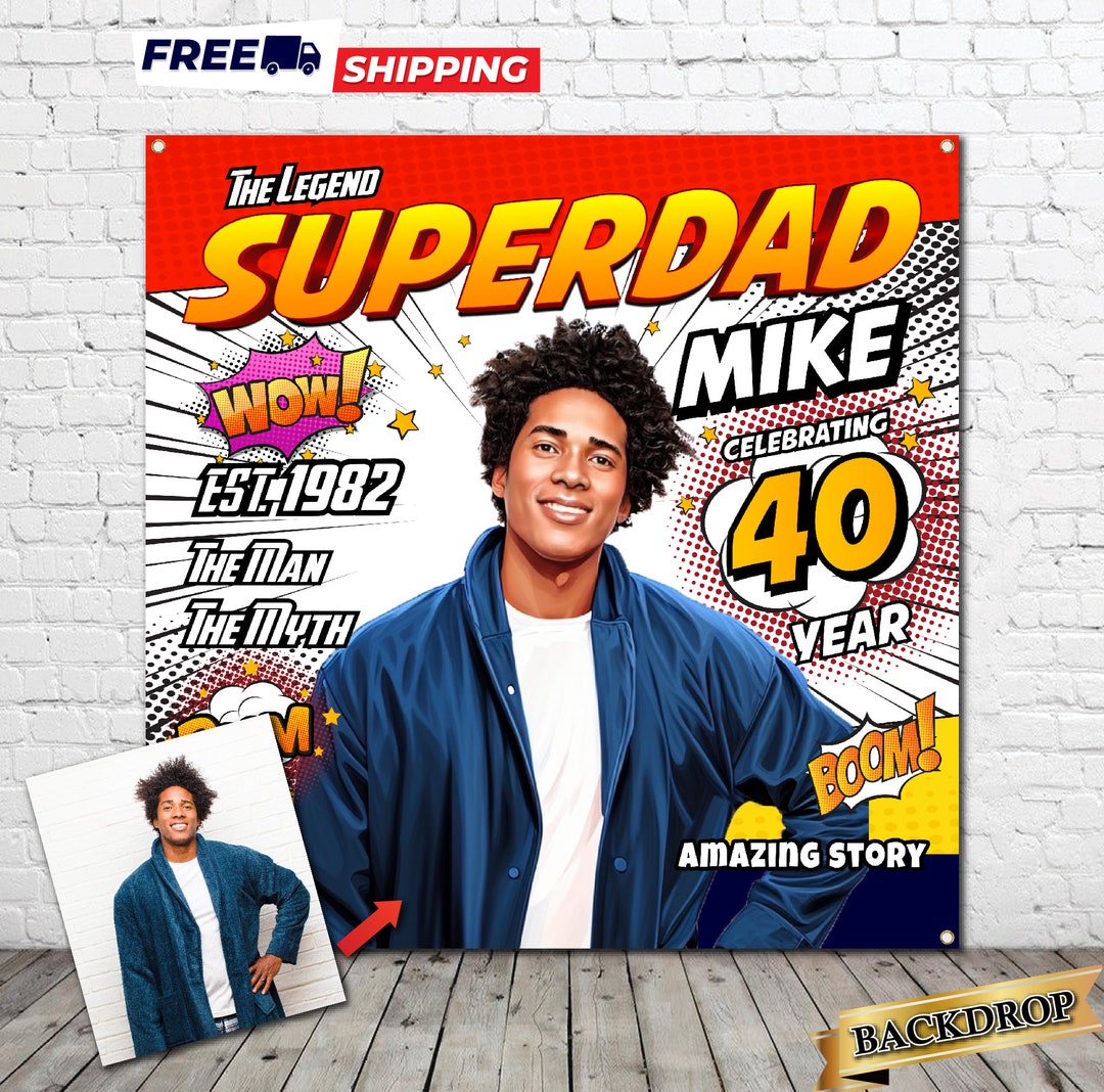 Comic Cover Super Hero Birthday Backdrop - Etsy