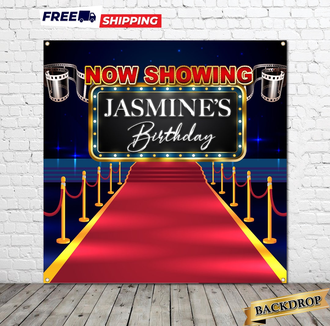 Hollywood Red Carpet Birthday Backdrop - Etsy