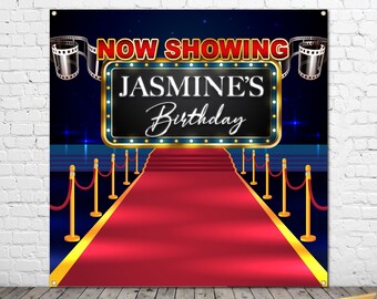 Sweet 16 Red Carpet Party Backdrop, Hollywood Backdrop, Movie Star ...