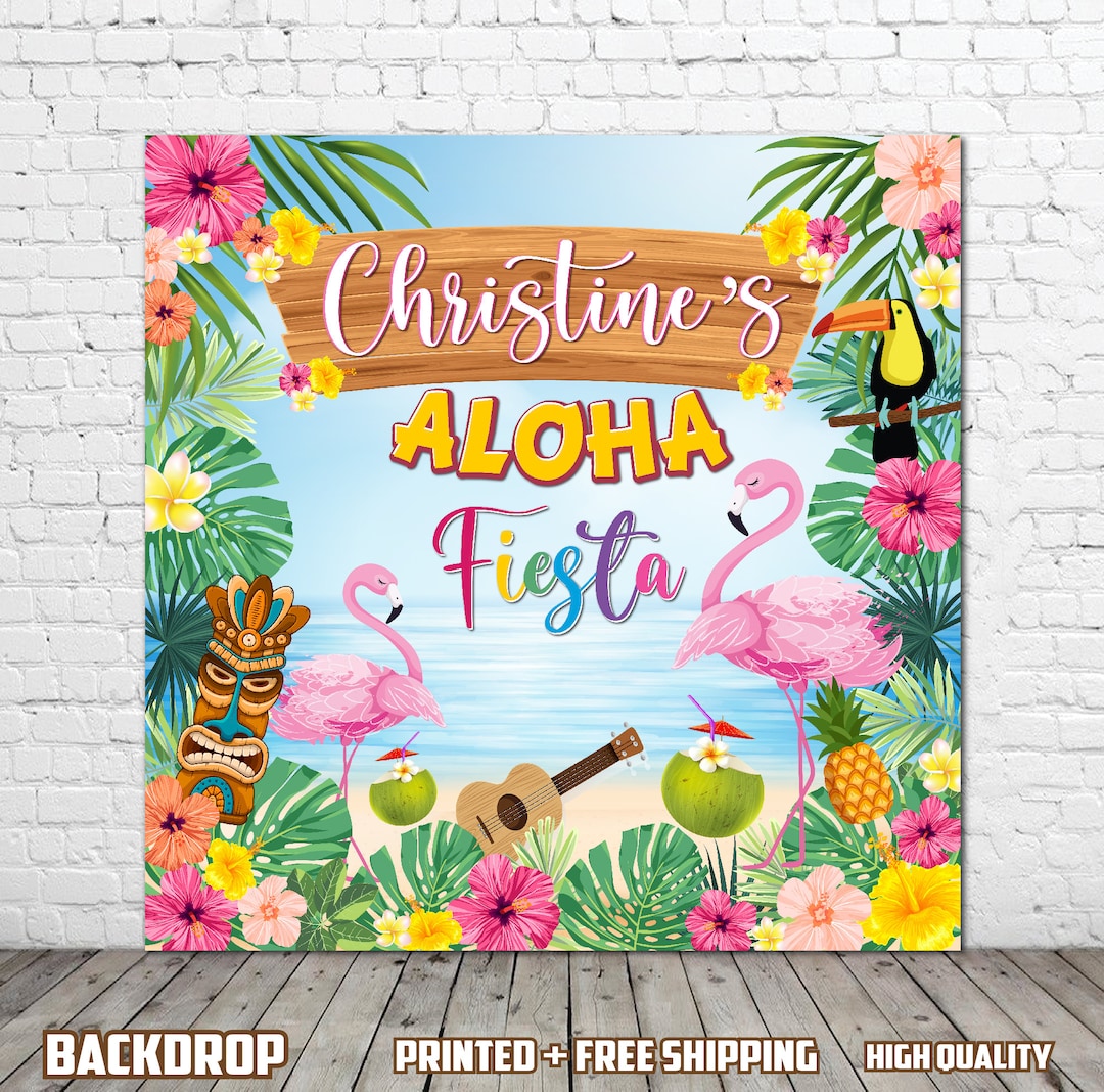 Hawaii Aloha Birthday Backdrop - Etsy