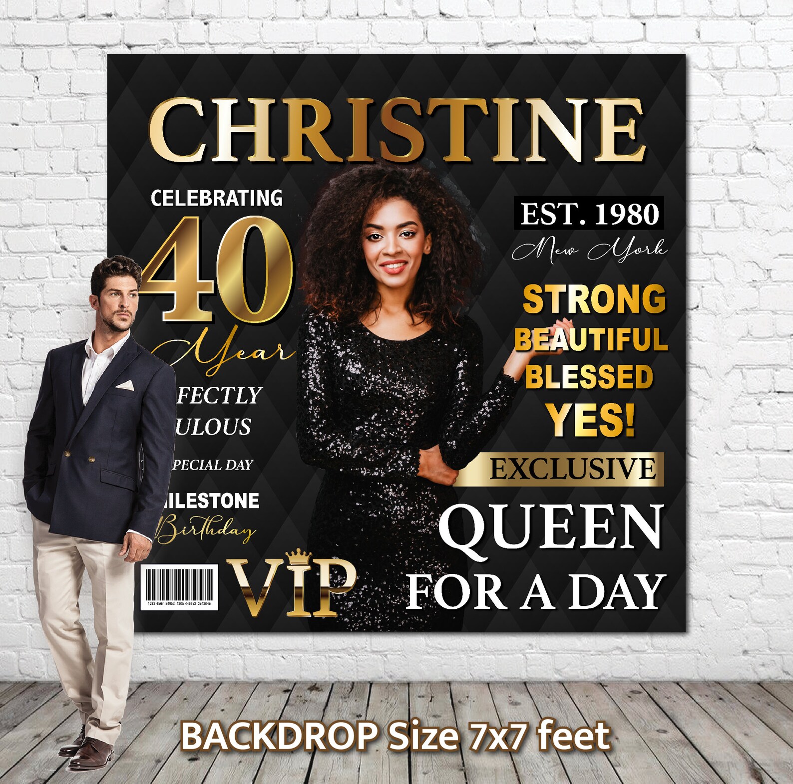 Magazine Photo Cover Birthday Backdrop - Etsy