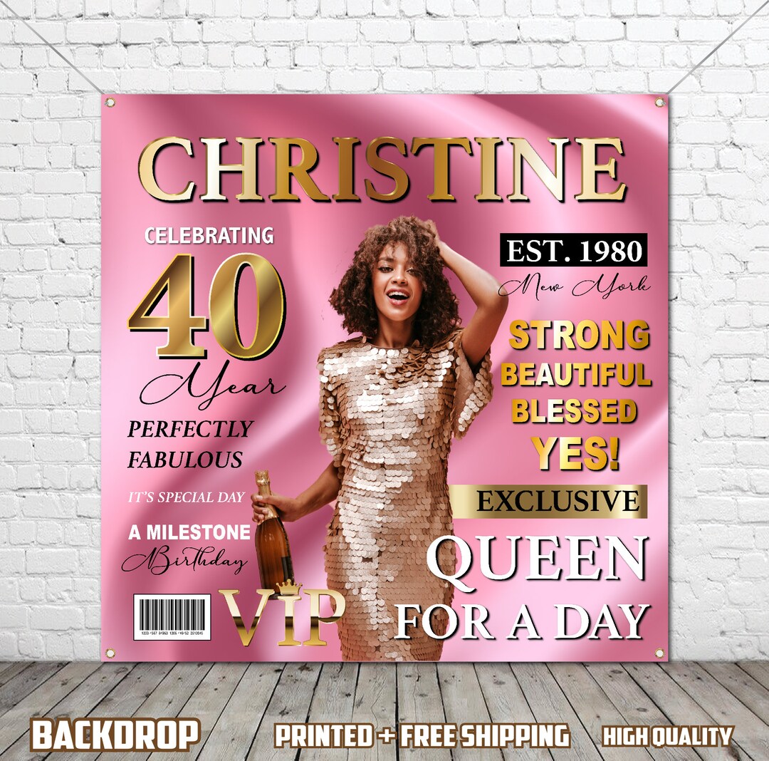 Magazine Photo Cover Birthday Backdrop - Etsy