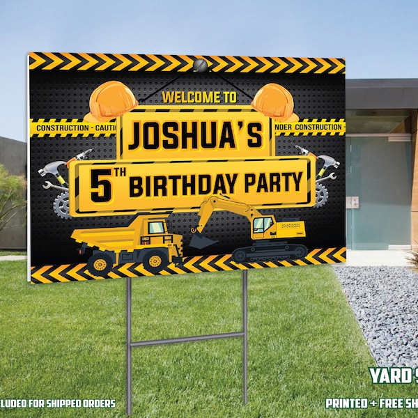 Construction Yard Sign - Etsy