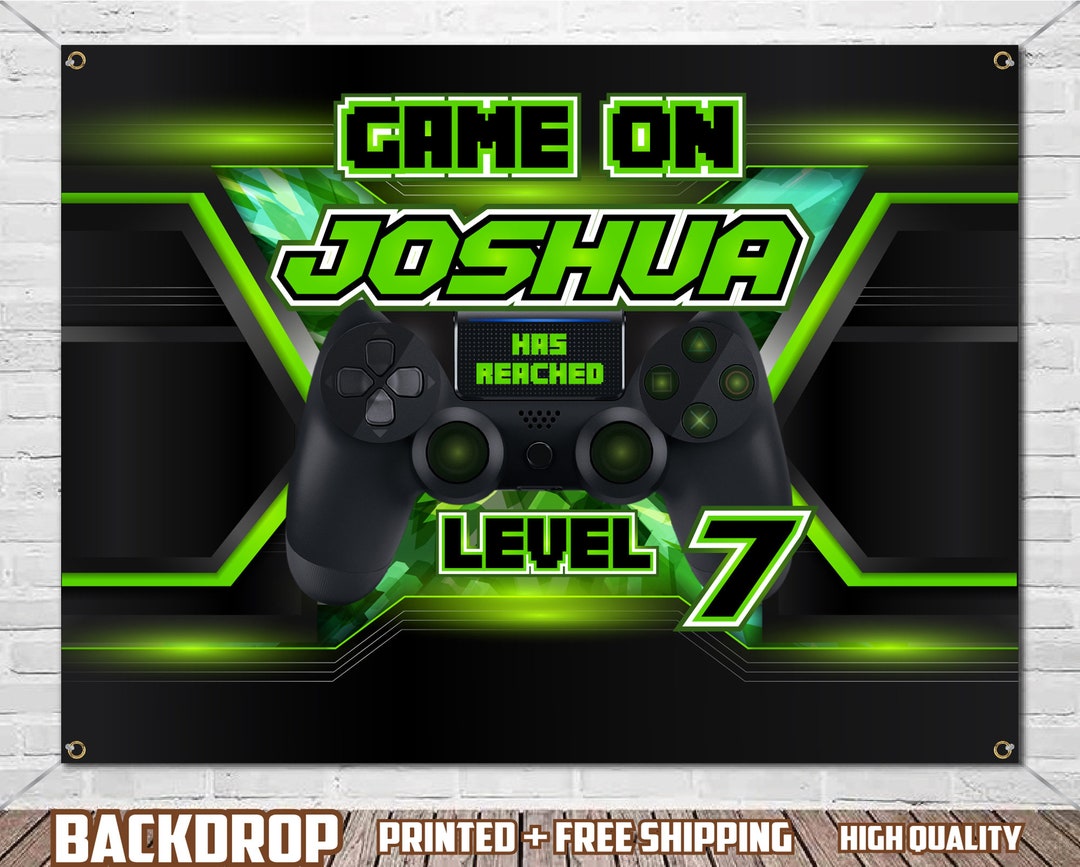 Video Game Gaming Birthday Backdrop - Etsy