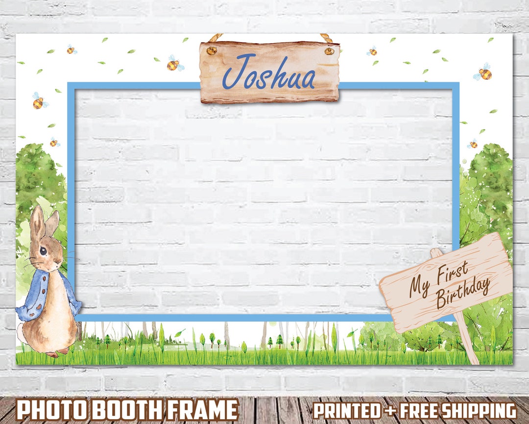 Rabbit Photo Booth Frame, Printed and Shipped - Etsy