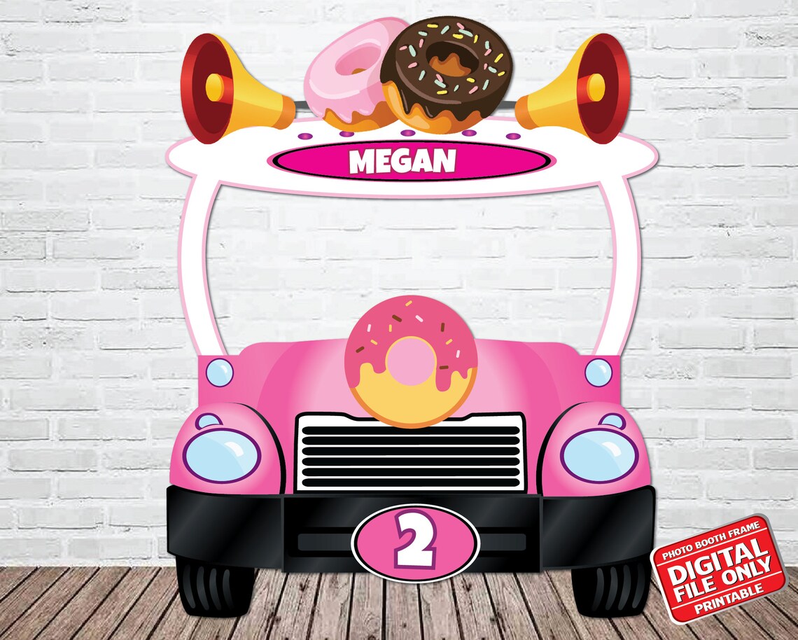 Donut Car Photo Booth Frame Digital File Only - Etsy