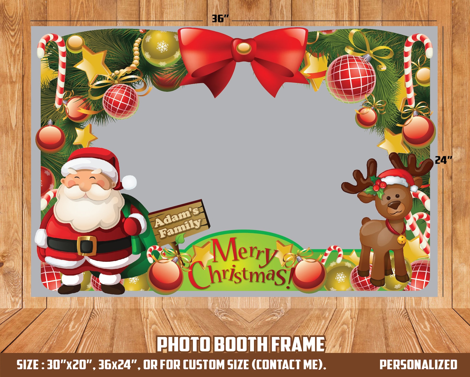 Christmas Photo Booth Frame, Digital File Only - Etsy