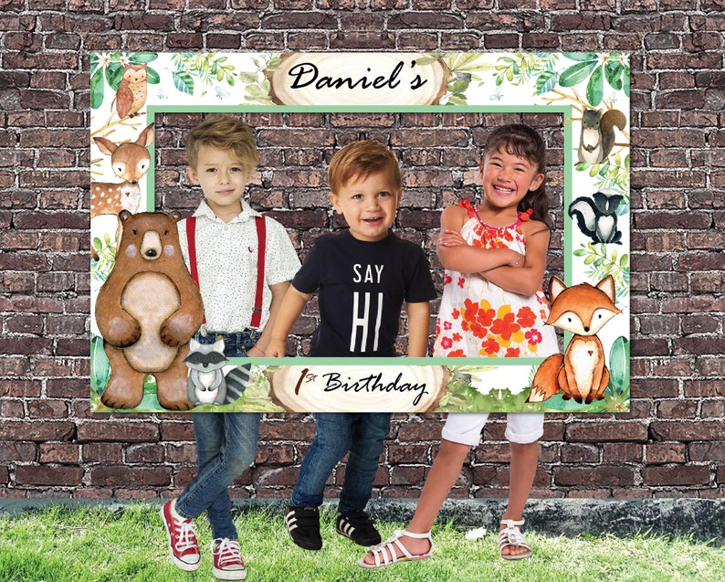 Woodland Photo Booth Frame High Quality Printed and Shipped - Etsy