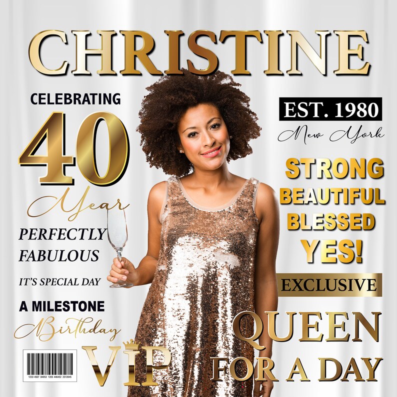 Magazine Photo Cover Birthday Backdrop - Etsy