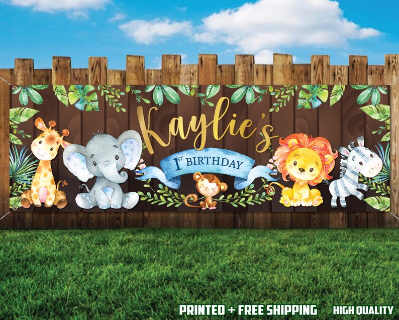 Safari Jungle Baby Shower Banner - Etsy