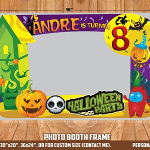 Hallowen Party Photo Booth Frame, Digital File Only, You Print It - Etsy