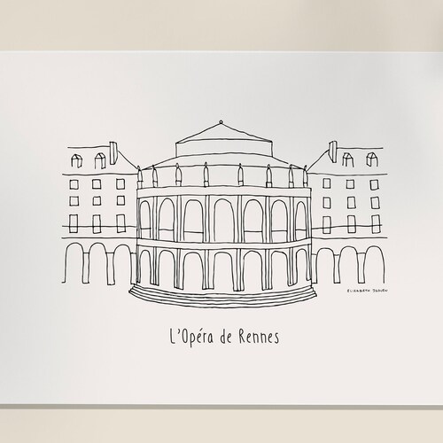 Rennes Poster A4 / A3 Paper | Etsy