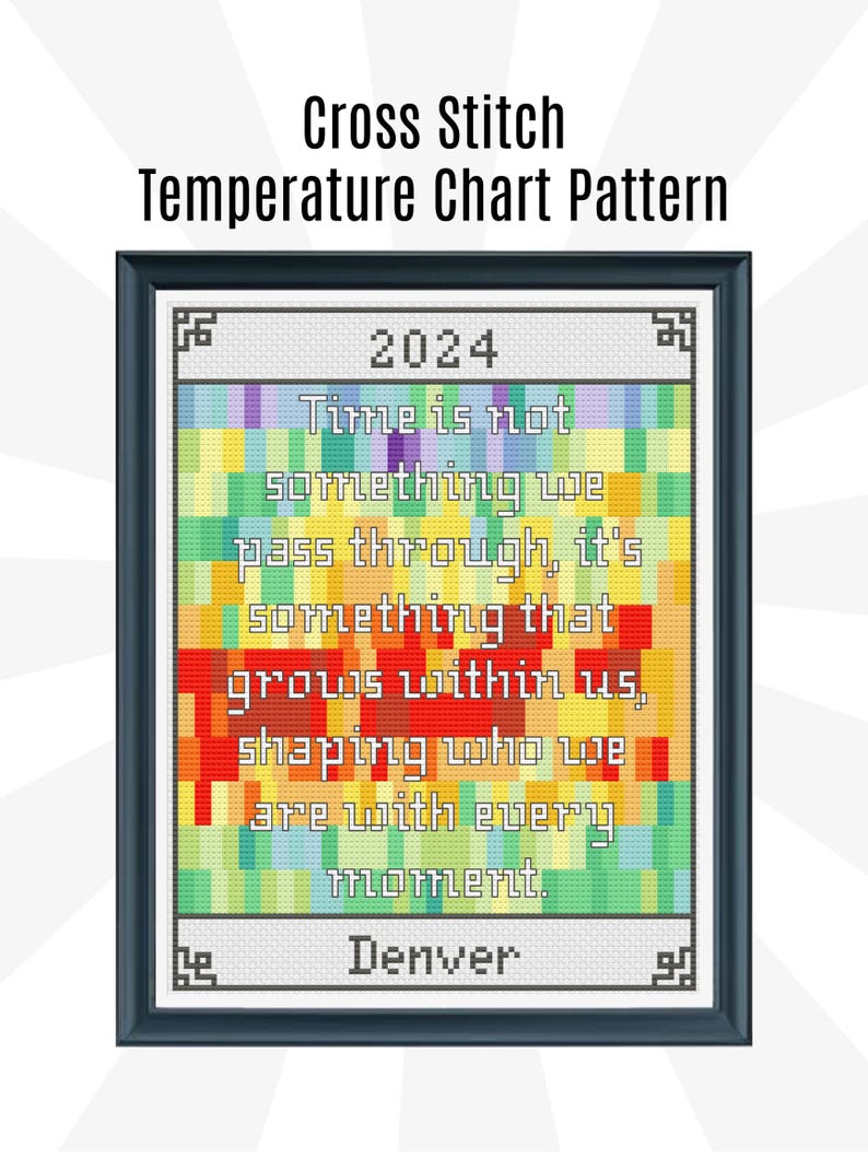 Cross Stitch Temperature Chart Pattern - Etsy
