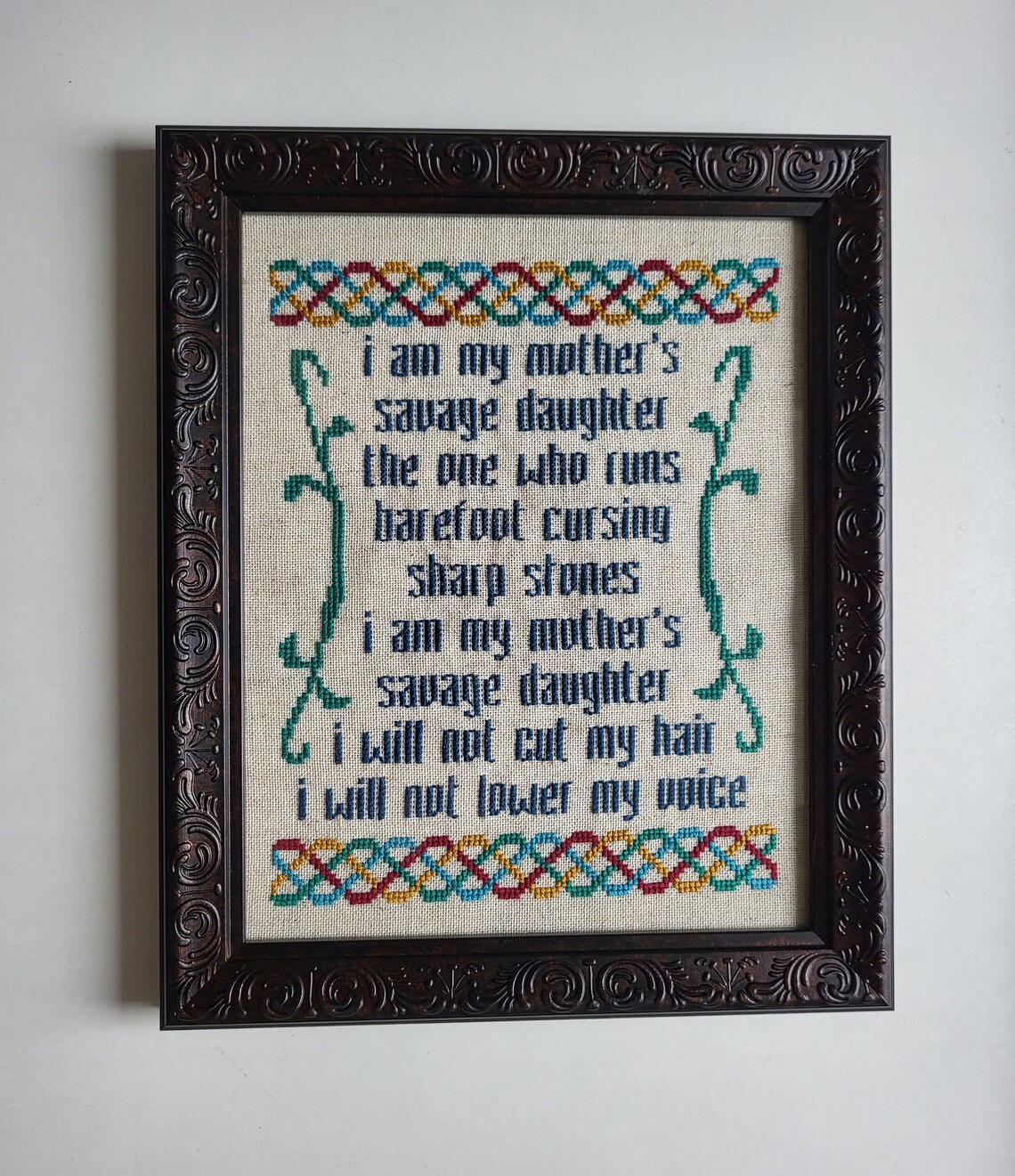 I Am My Mother's Savage Daughter - Cross Stitch Pattern - Versions ...