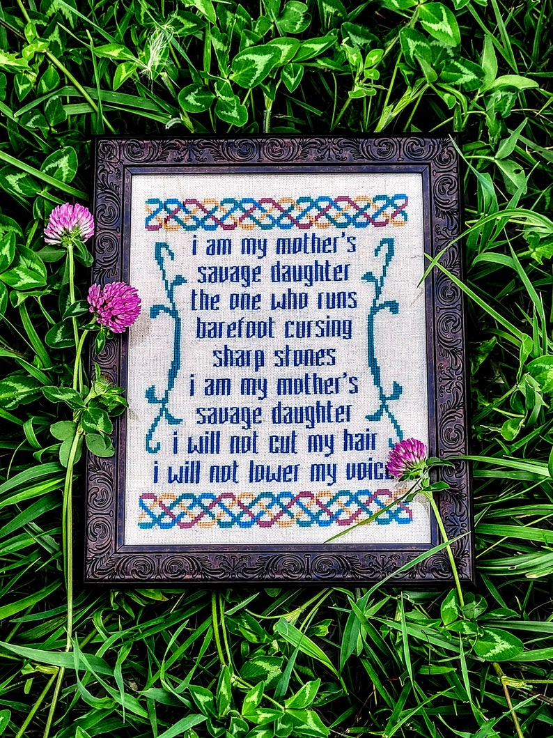 I Am My Mother's Savage Daughter Cross Stitch Pattern - Etsy