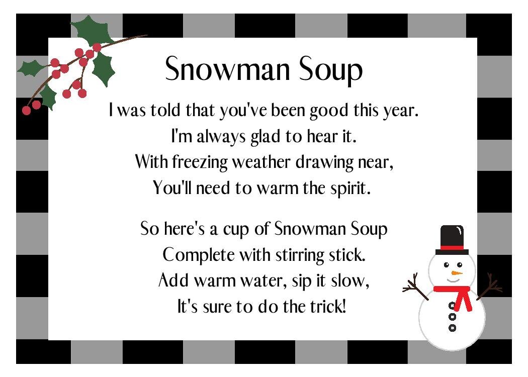 6 Christmas Party Games W/ Bonus Snowman Soup Tag | Printables for ...