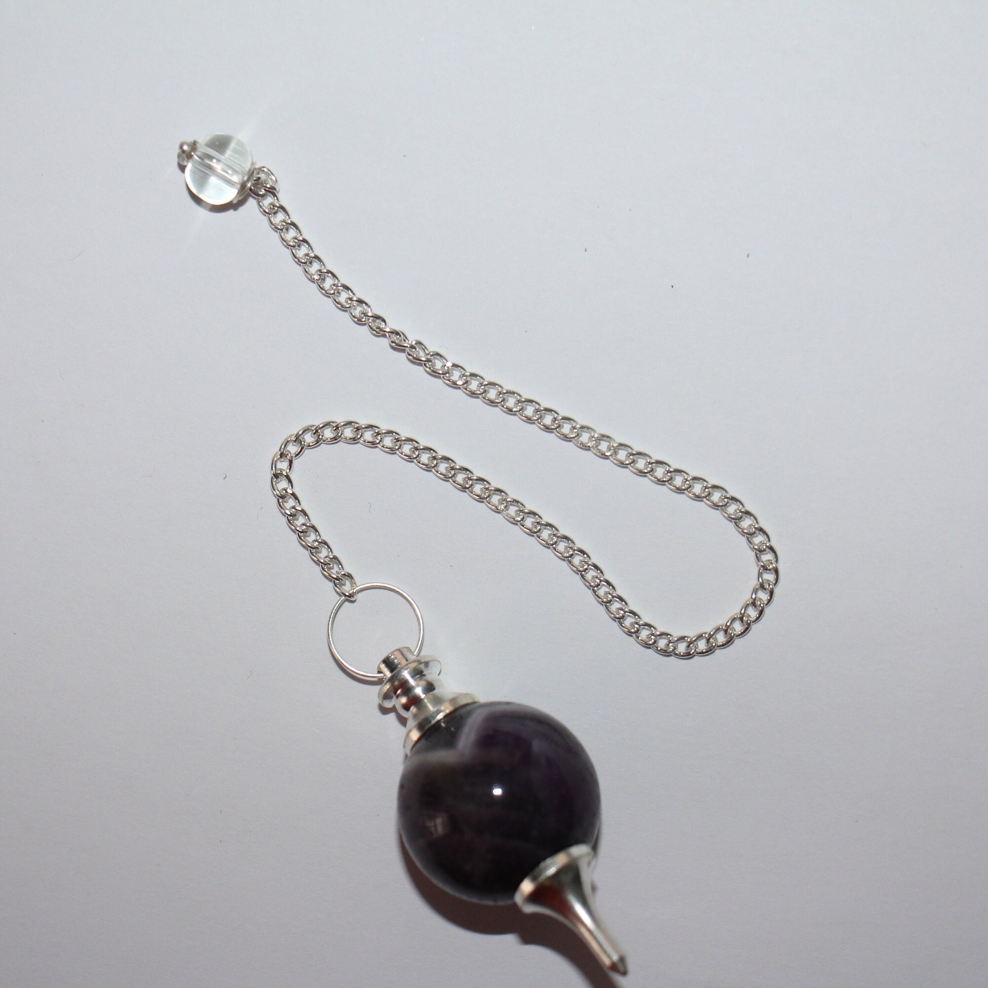 Amethyst Sephoroton Pendulum, Ball Pendulum, Sphere Pendulum, Healing ...