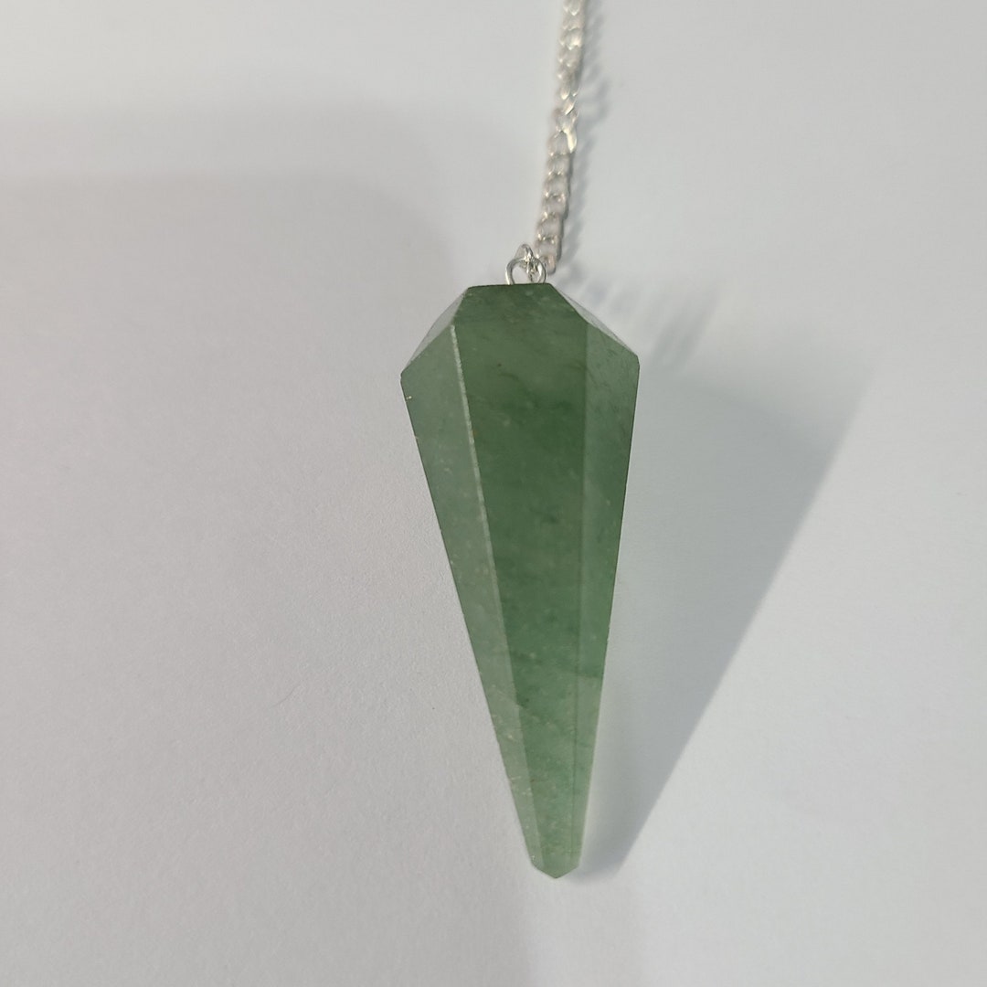 Green Aventurine Aka Adventurine Quartz Faceted Cone Pendulum, Healing ...