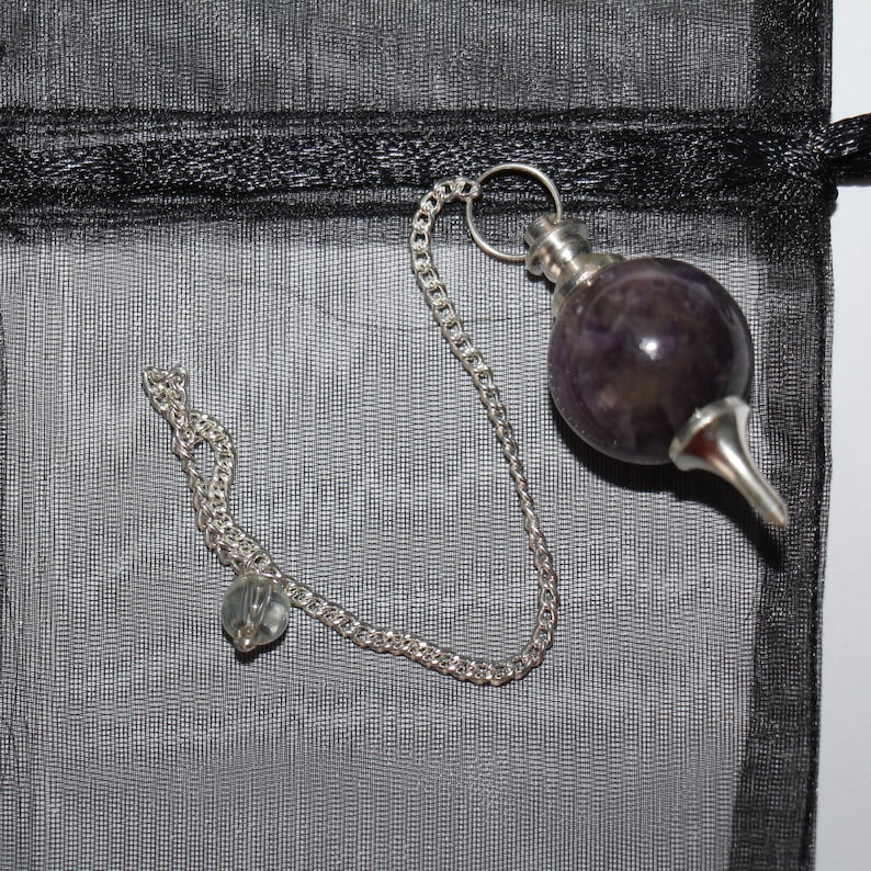 Amethyst Sephoroton Pendulum, Ball Pendulum, Sphere Pendulum, Healing ...
