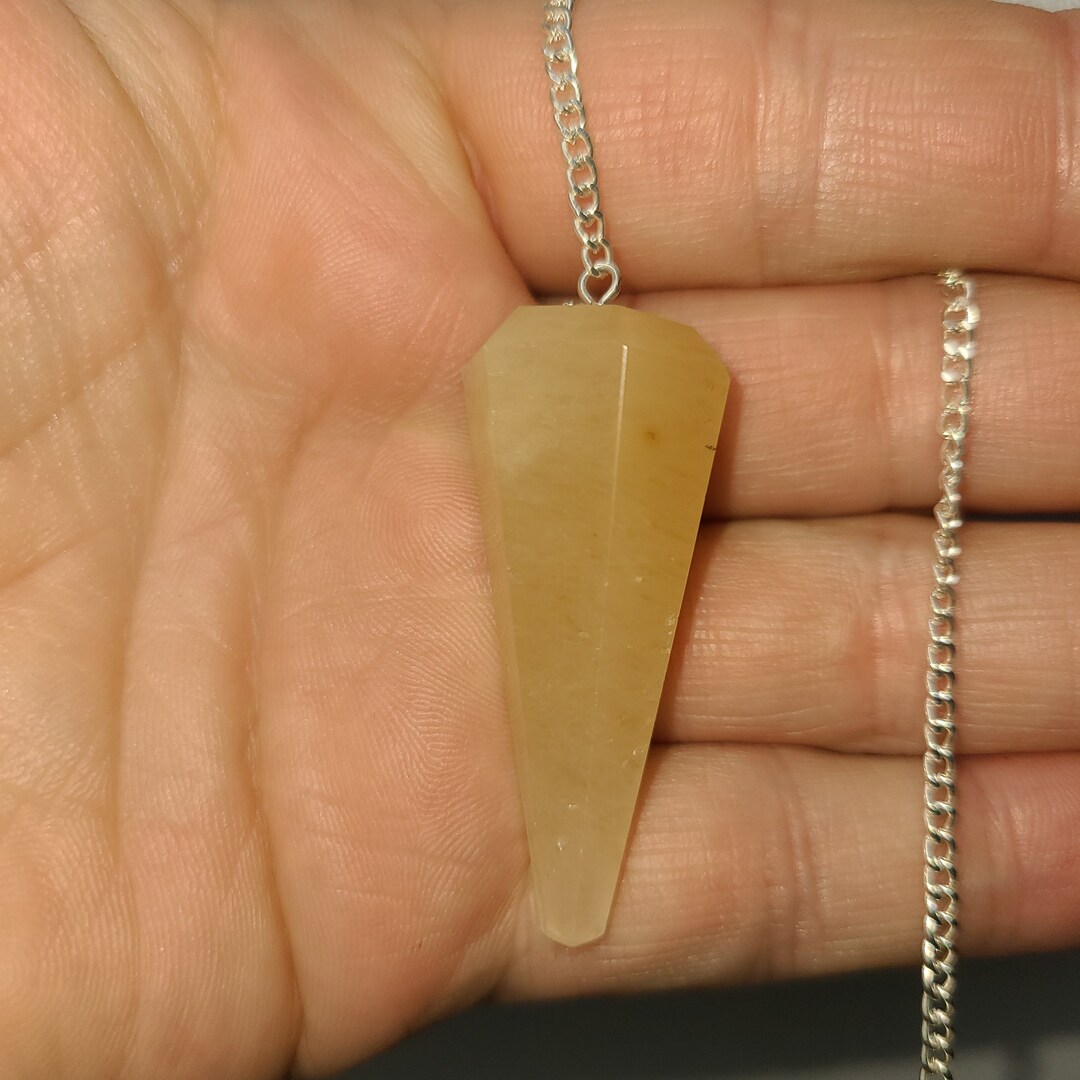 Yellow Aventurine (aka Golden Quartz) Faceted Cone Pendulum, Healing ...