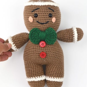 Gingerbread Man Crochet Pattern, Crochet Gingerbread Boy, No Sew ...