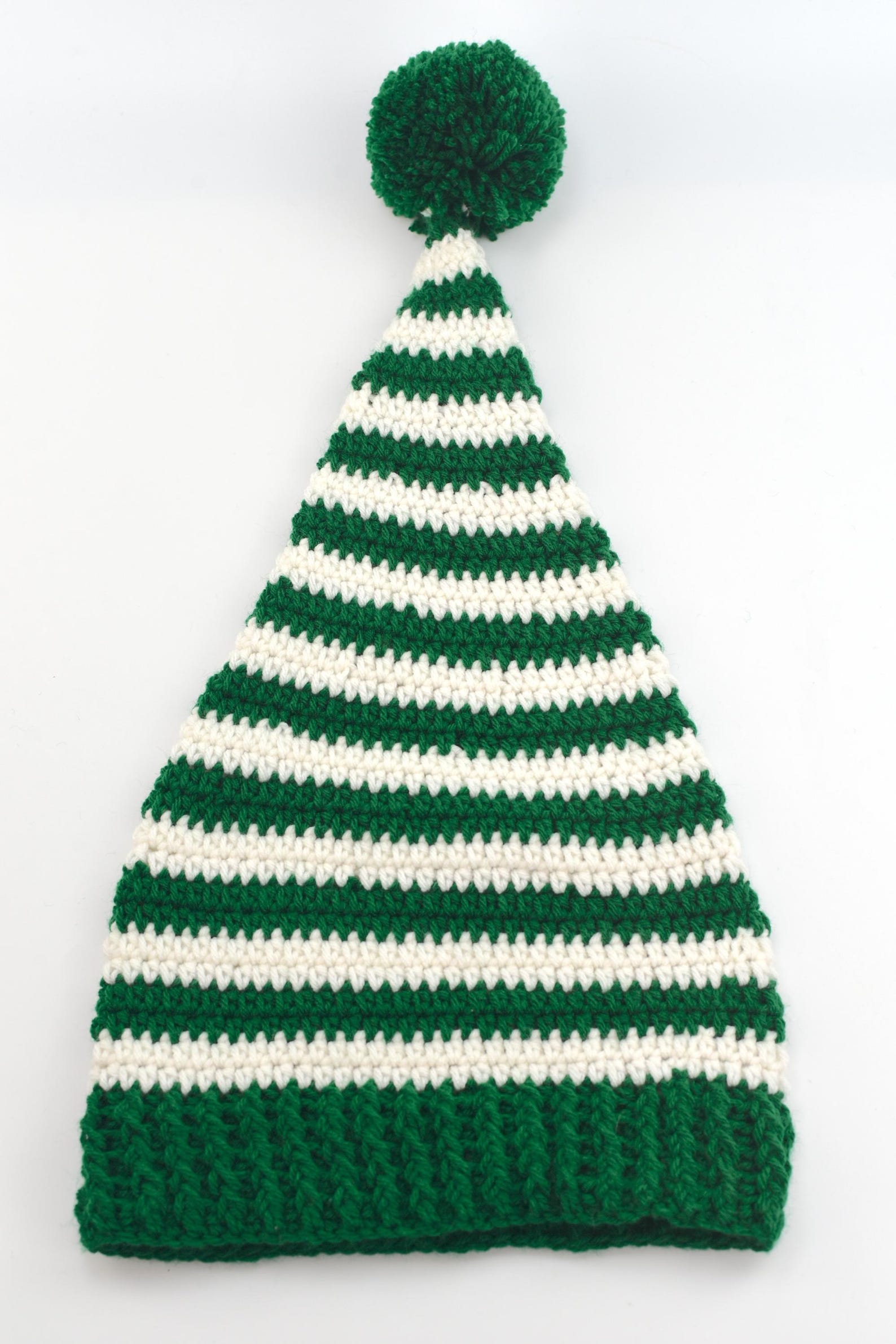 Christmas Crochet Elf Hat Pattern: Stocking Cap With Pom (PDF Download ...