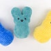 Crochet Peeps Pattern, (PDF Download), Crochet Peep Bunny, Easter Bunny Crochet Pattern, Crochet ...