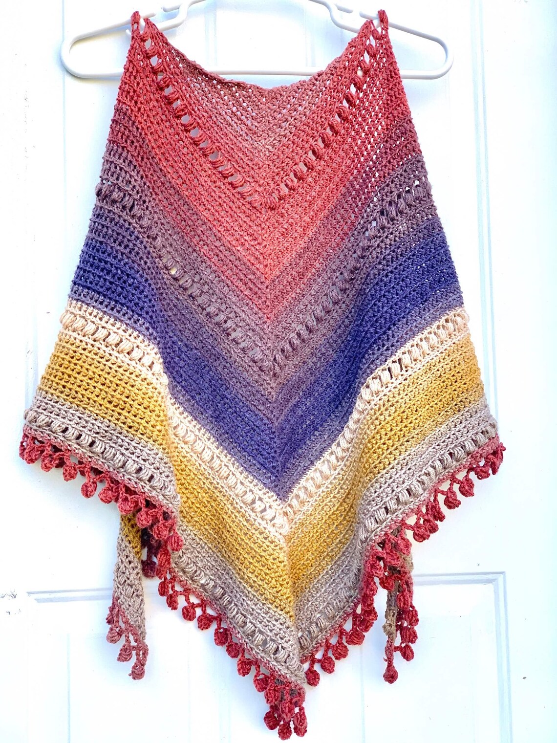 Easy Triangle Shawl Pattern Crochet Shawl Pattern Shawl PDF - Etsy
