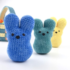 Crochet Peeps Pattern, (PDF Download), Crochet Peep Bunny, Easter Bunny ...