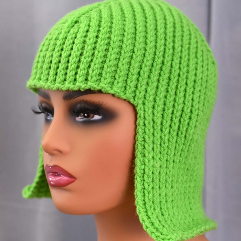 Knitted Wig Hat Pattern - Etsy