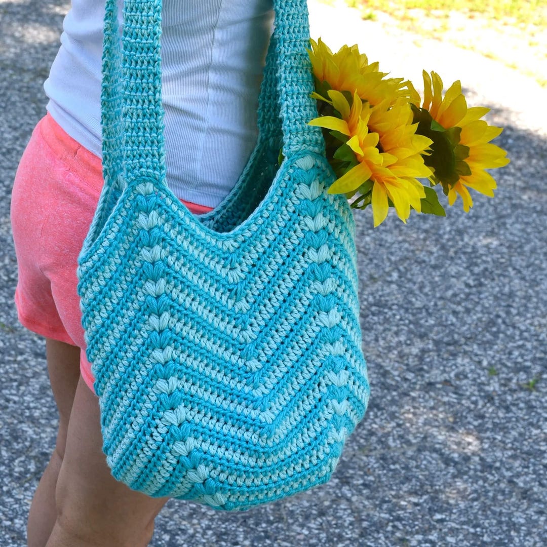 Crochet Tote Bag Pattern: Large Market Bag With Video Tutorial (PDF ...