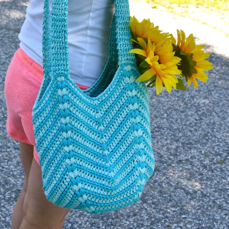 Crochet Tote Bag Pattern: Large Market Bag With Video Tutorial (PDF ...