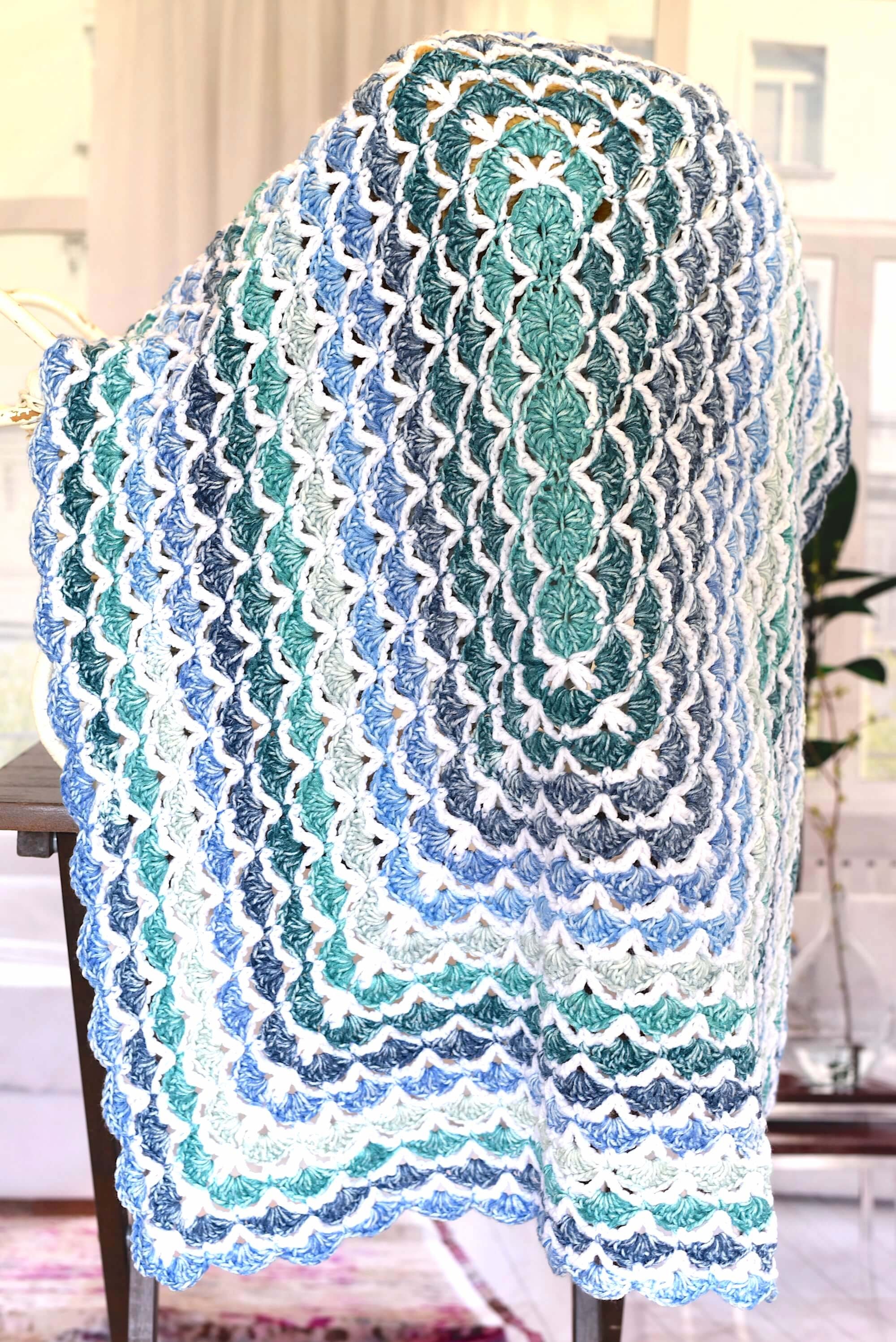 Shell Stitch Crochet Baby Blanket Pattern (PDF Download) - Etsy