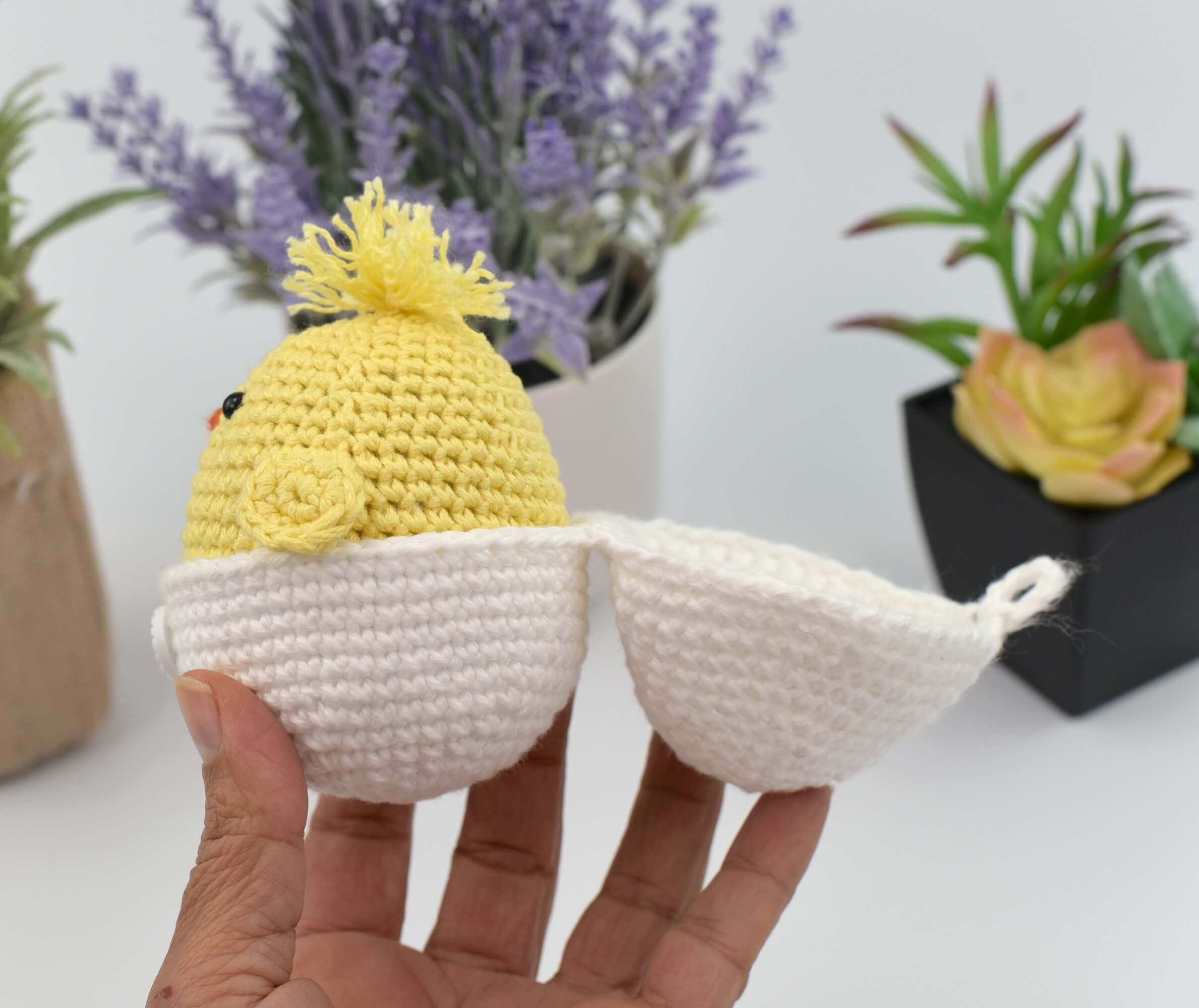 Crochet Chick in Egg Pattern, No-sew Amigurumi (PDF Download) - Etsy