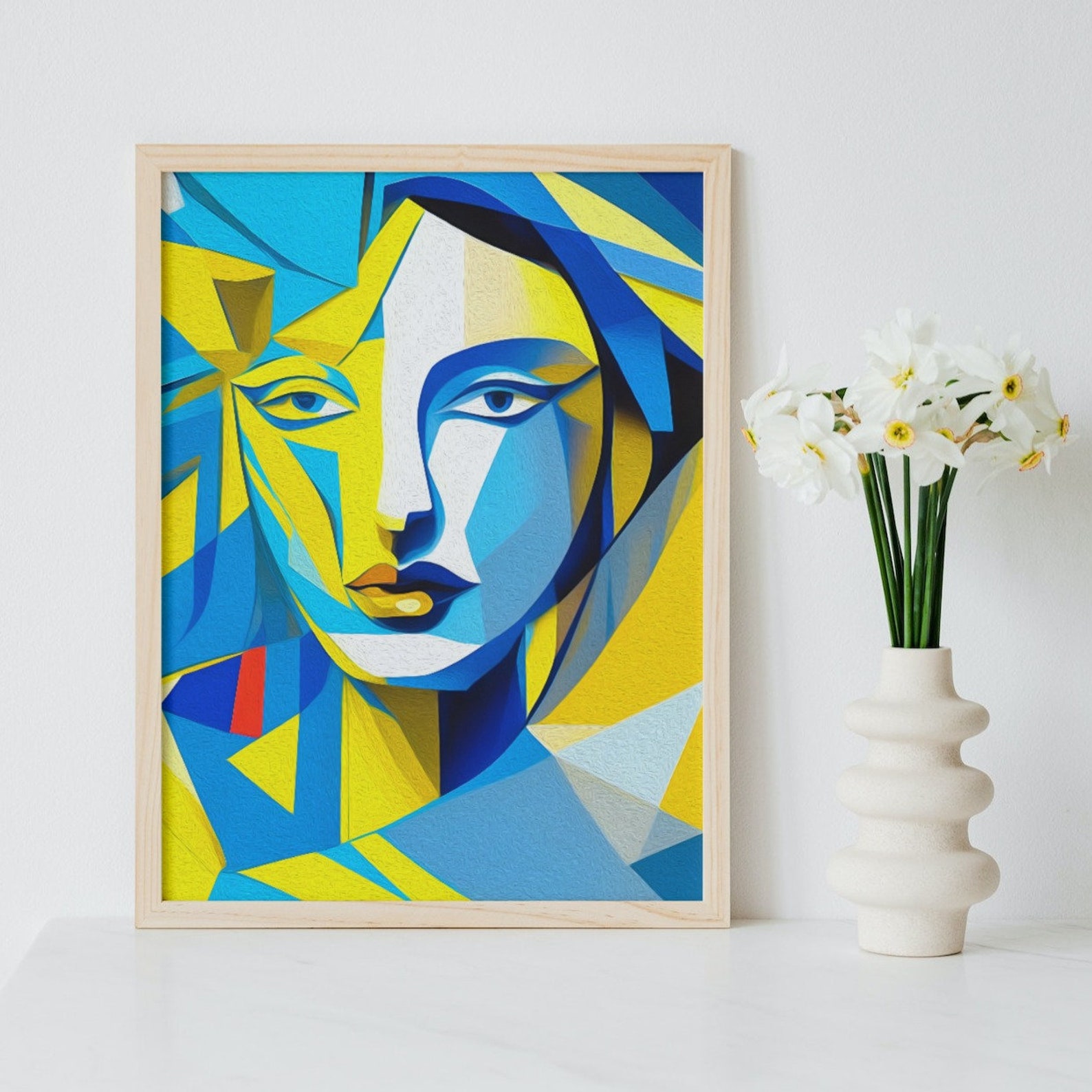 Woman Portrait Cubism Digital Art Cubism Woman Portrait - Etsy
