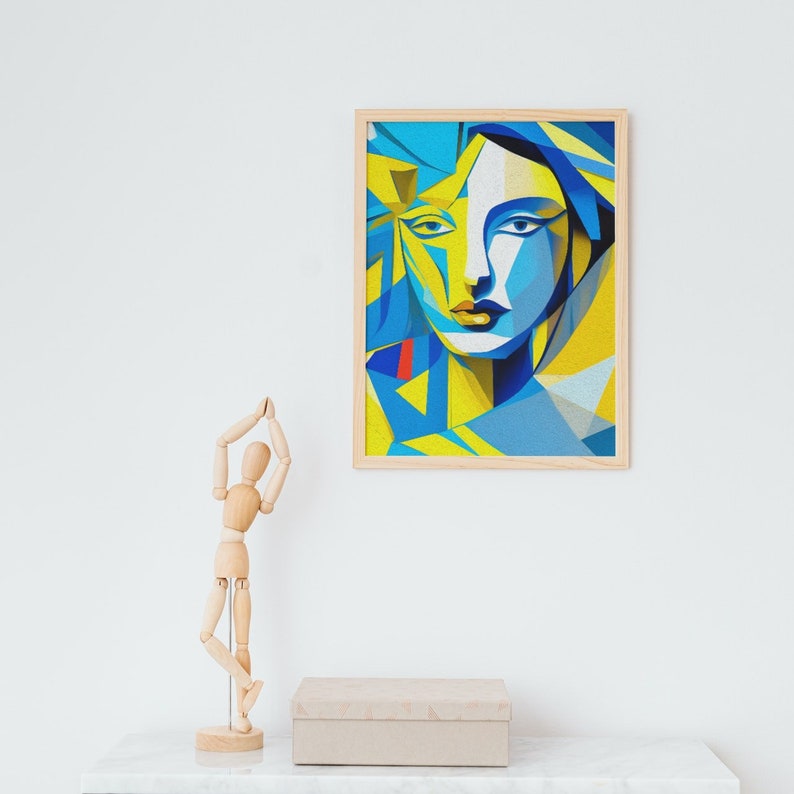 Woman Portrait Cubism Digital Art Cubism Woman Portrait - Etsy