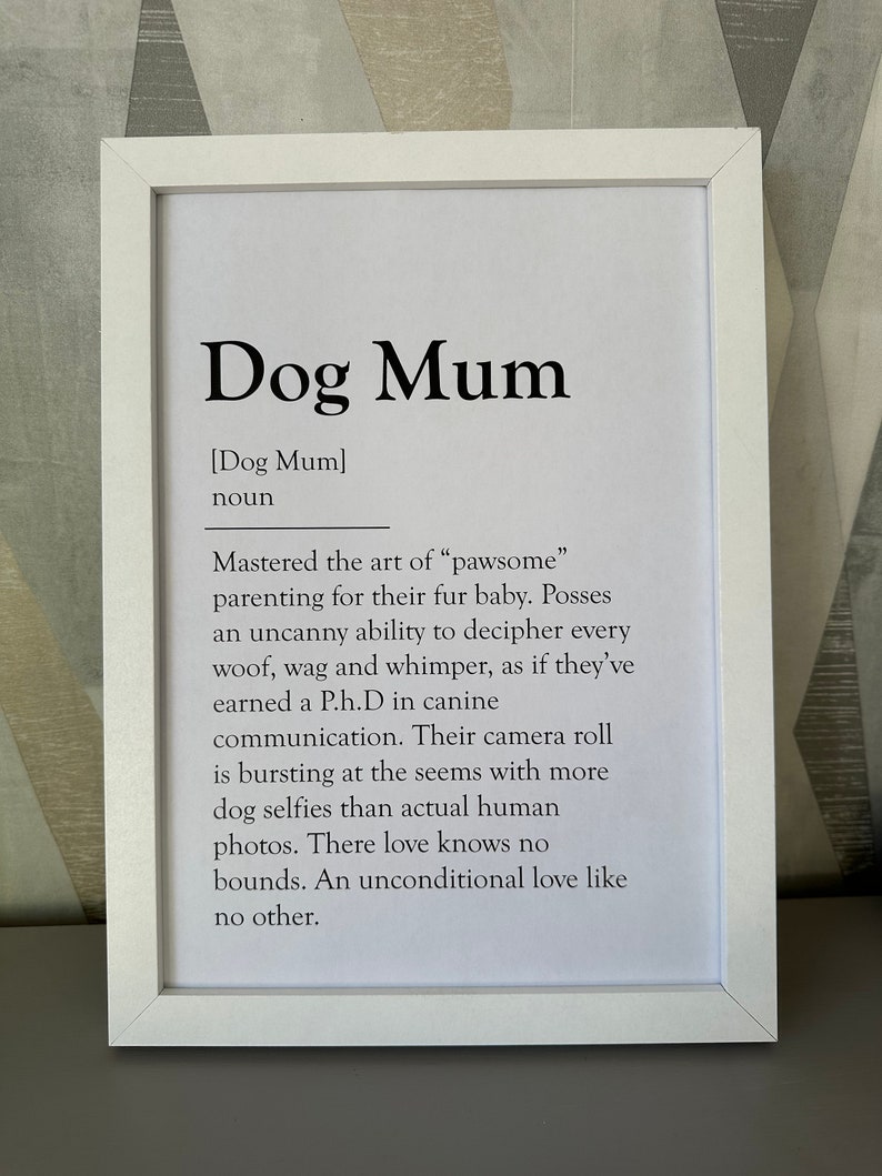Dog Mum, Digital Download Art, Printable Wall Art, Home Décor, Dog Mum ...