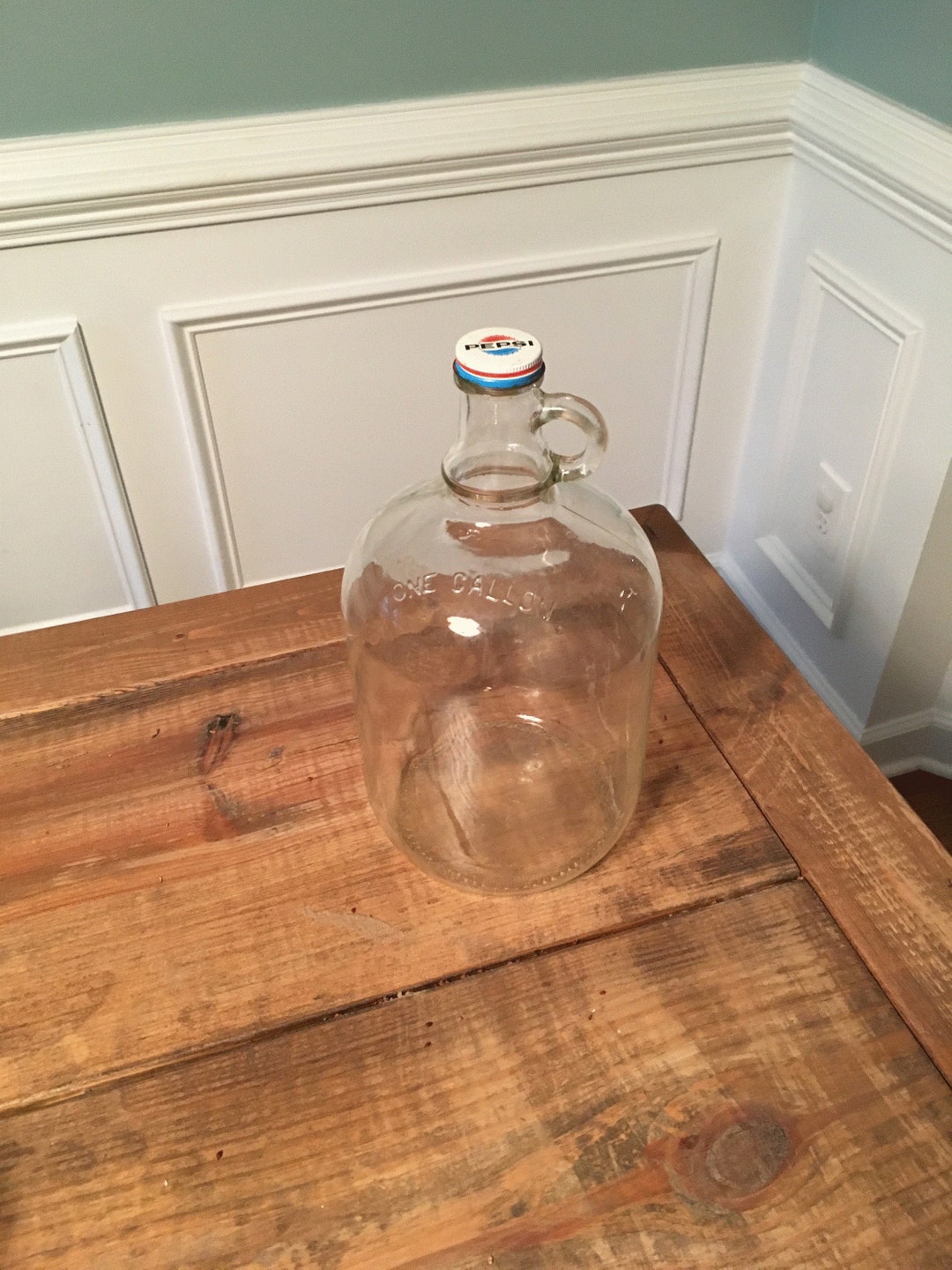 Vintage Pepsi One Gallon Jug, Clear Glass Jug, Rustic Vase - Etsy
