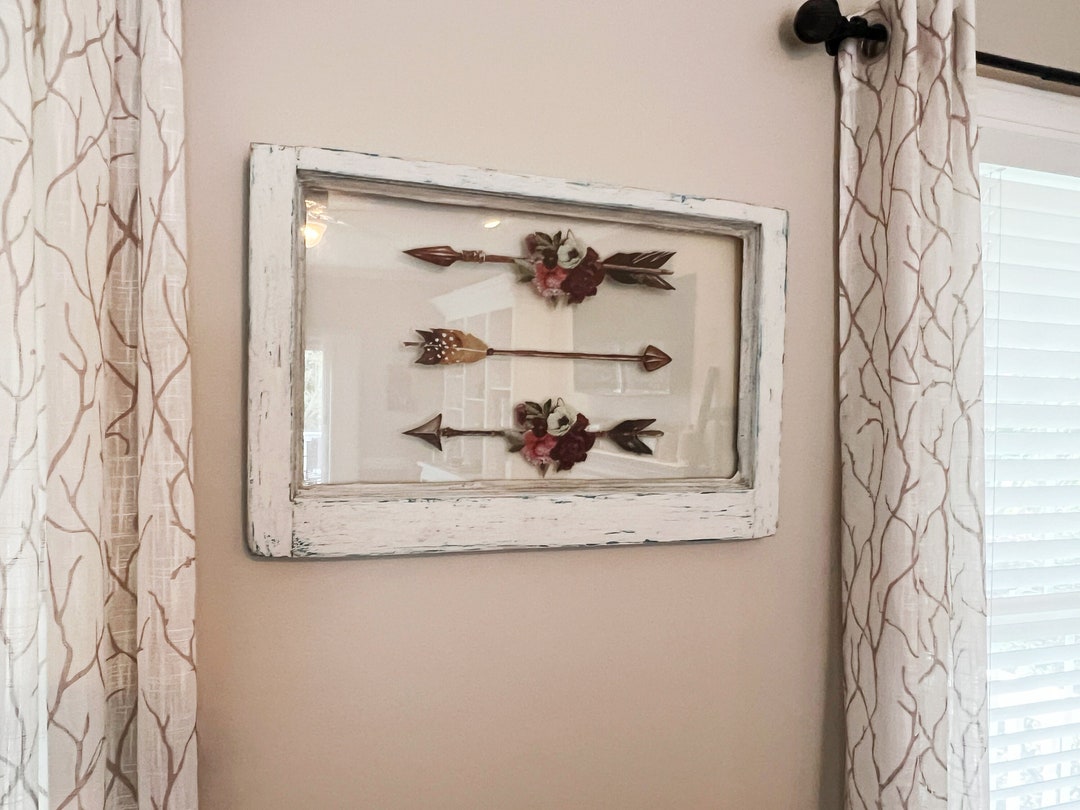 Boho Chic Window Art, Antique Window, Glass Wall Art - Etsy