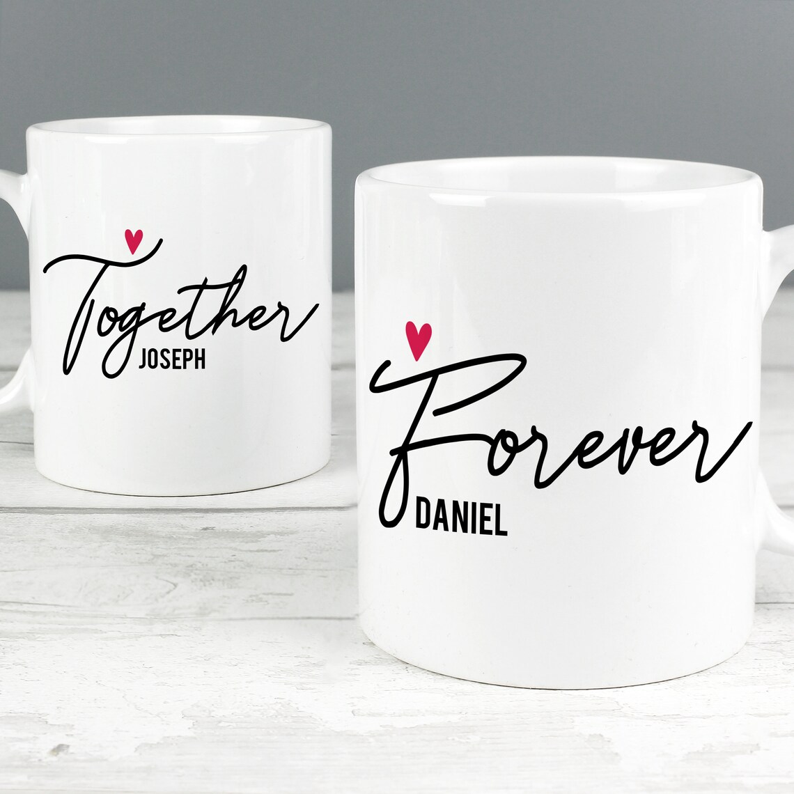 Personalised Together Forever Mug Set Gift for Couple - Etsy UK