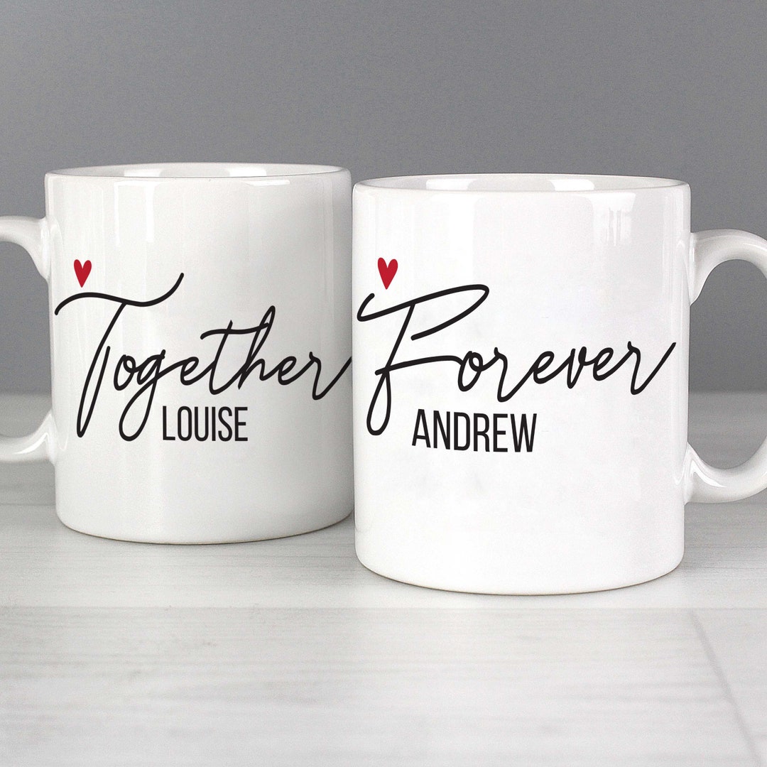 Personalised Together Forever Mug Set | Gift for Couple - Etsy UK