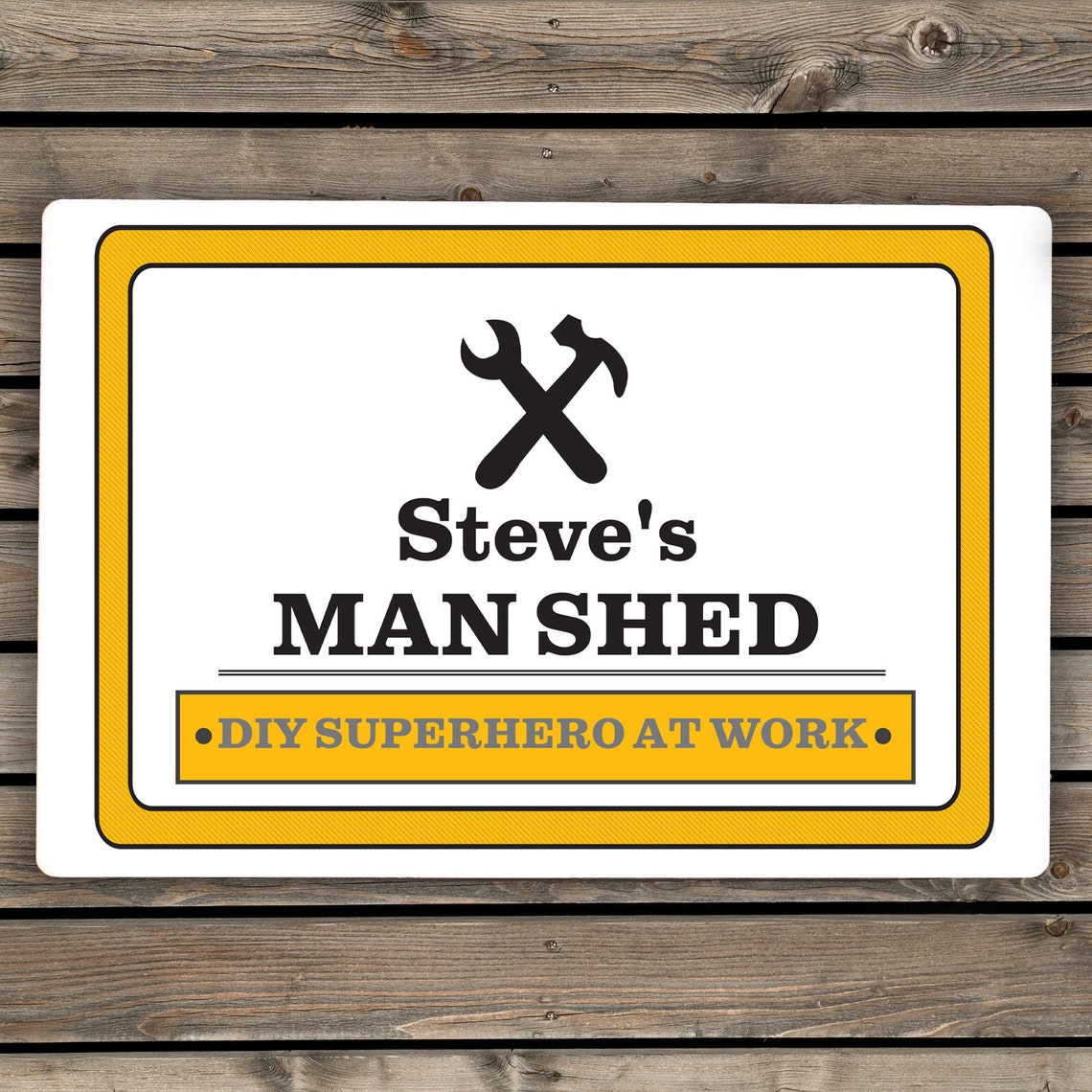 Personalised Man at Work Sign Man Cave - Etsy UK